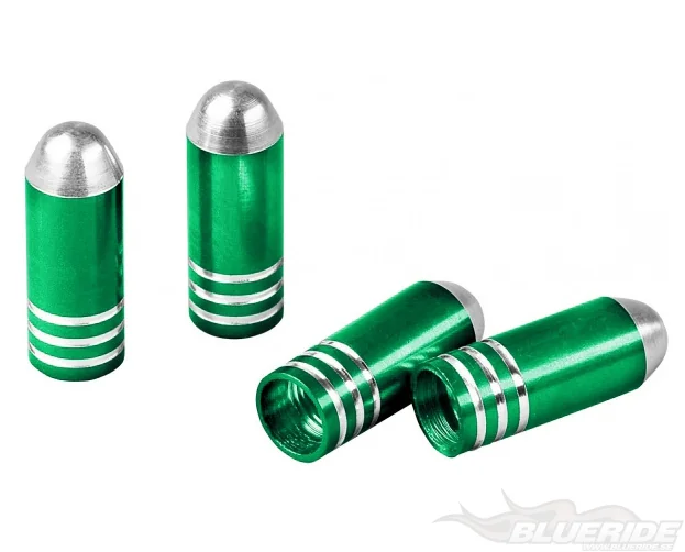 Gröna & kromade ventilhattar i aluminium, 29 kr | Ventilhattar